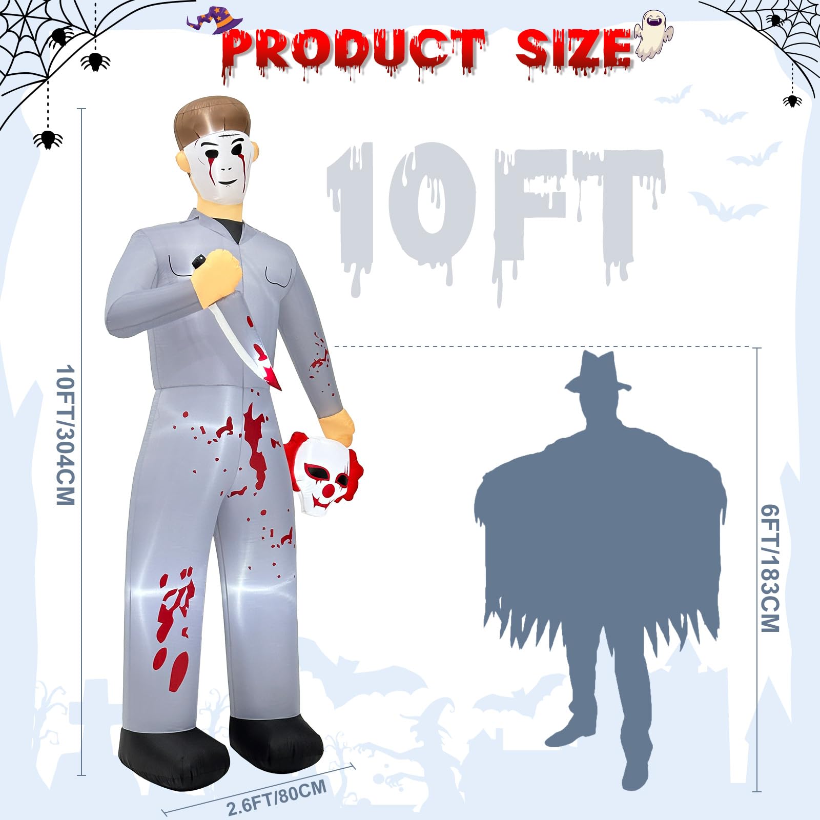 Snapklik.com : AerWo 10FT Serial Killer Giant Halloween Inflatable ...