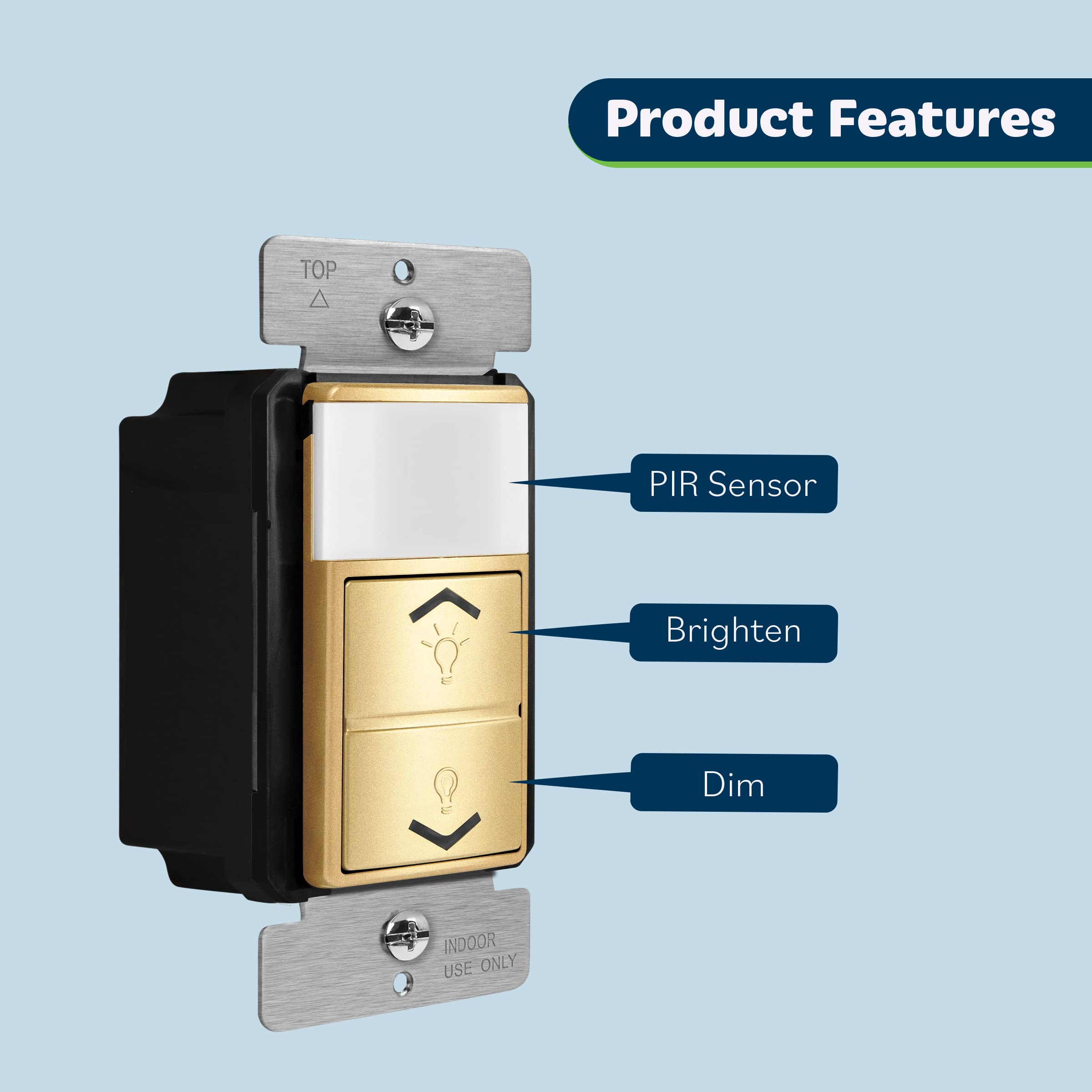 Snapklik.com : TOPGREENER Motion Sensor Light Switch Dimmer, Electronic ...