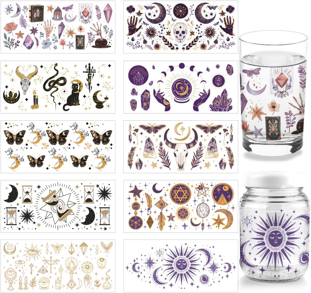 Amazon.com: arricraft 10 Sheets Divination UV DTF Cup Wrap for 16OZ ...