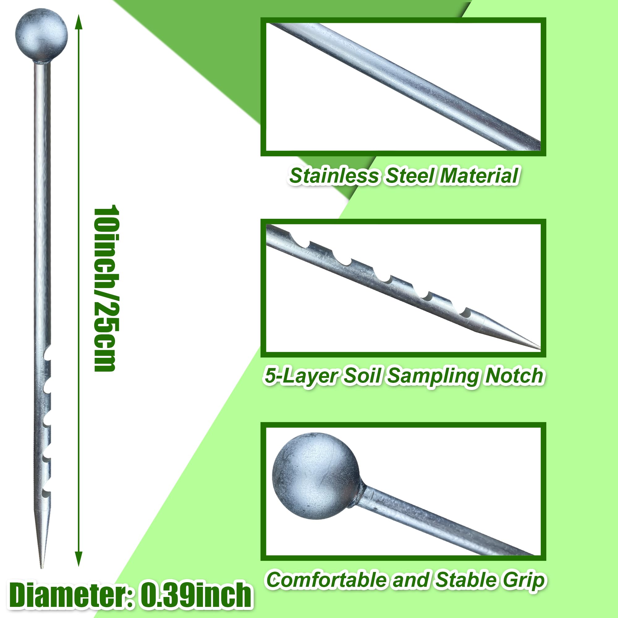 Snapklik.com : 10" Soil Probe For House Plants Stainless Steel Garden ...