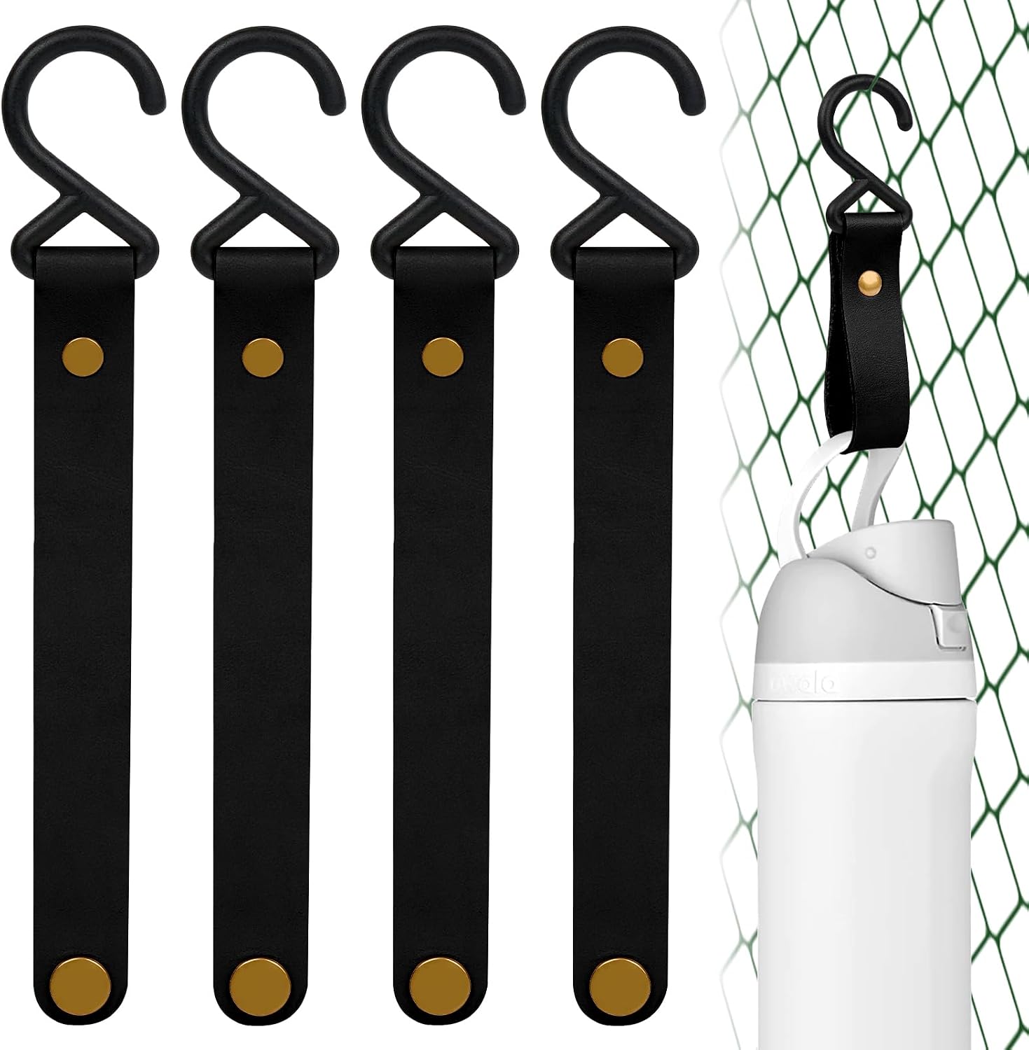 Amazon.com : Linkidea 4 Pack Fence Hooks for Water Bottle, Hook Hanger ...
