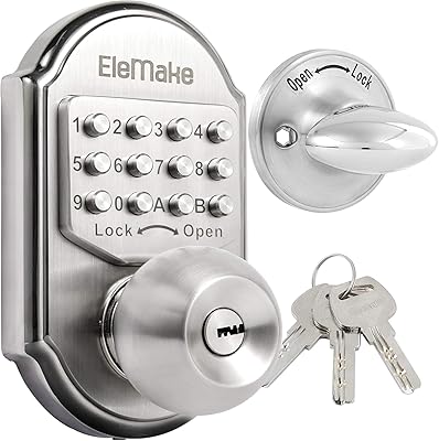 Bravex Keyless Entry Keypad Deadbolt Door Lock 304 Stainless Steel ...
