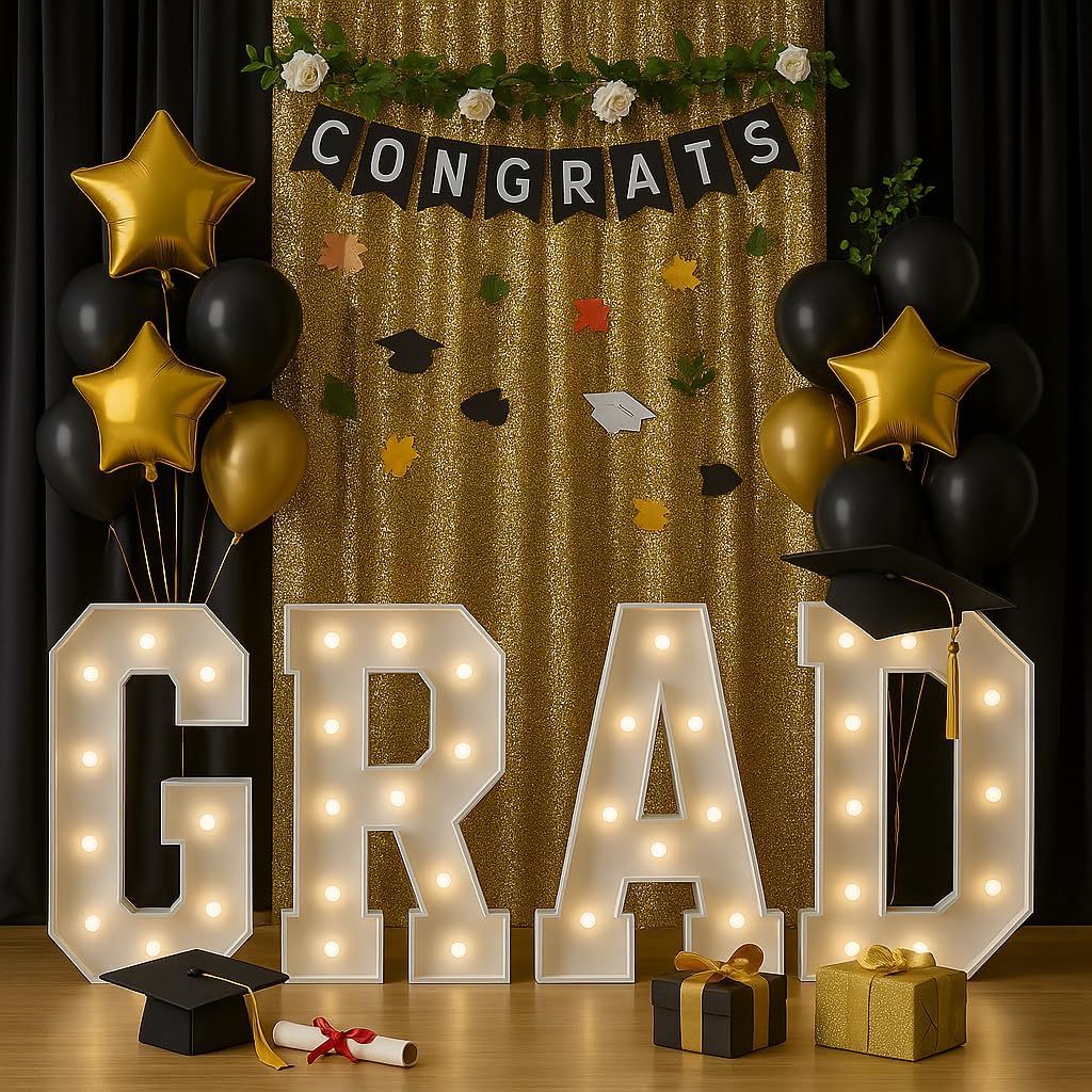 Amazon.com: 2025 Graduation Decorations - 4FT Large PRE-CUT 'GRAD ...