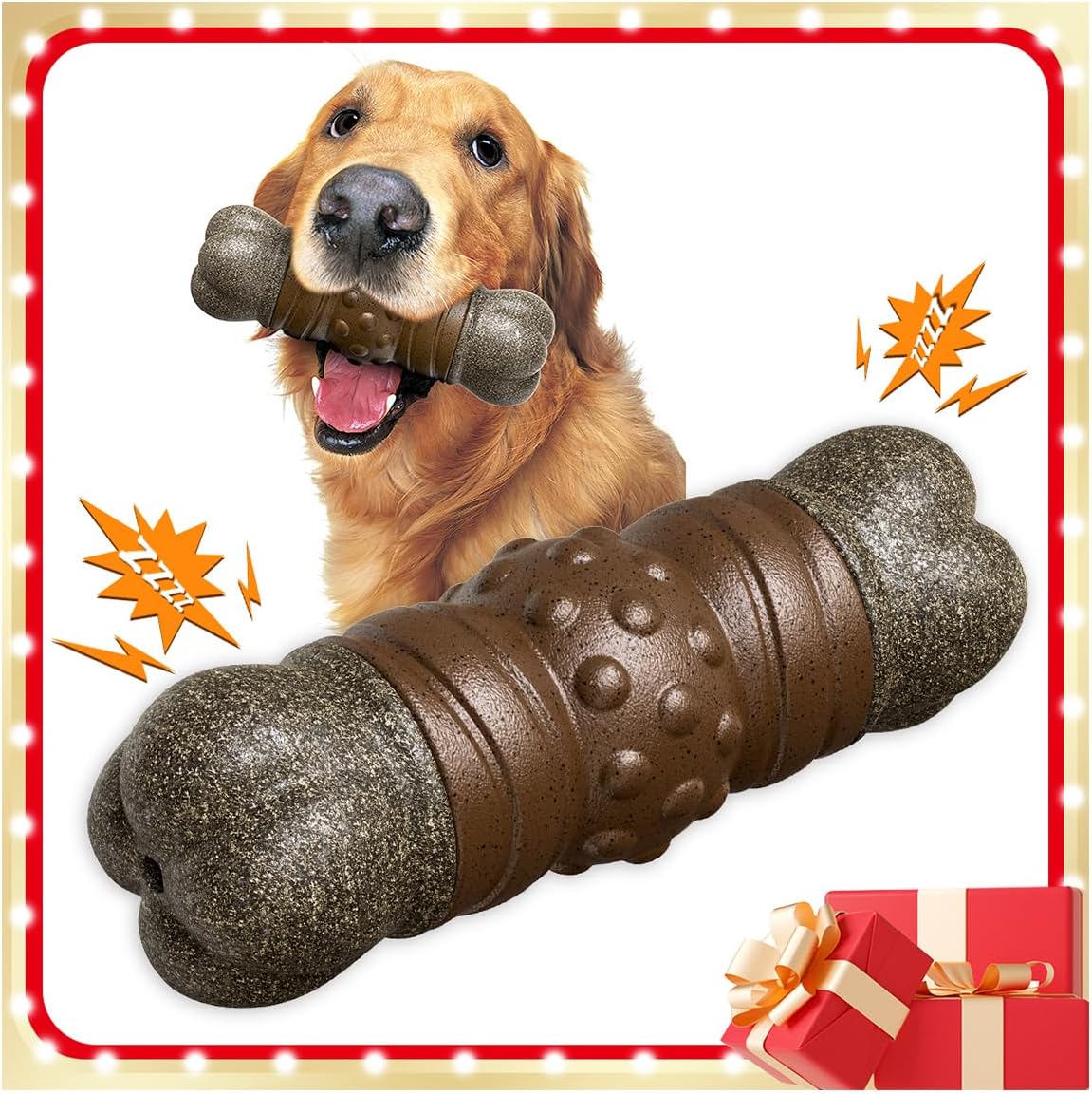 Amazon | Mankoda 犬 玩具、犬 おもちゃ歯ぎしり用、犬 玩具 噛む骨、丈夫な犬がおもちゃを噛んで歯をきれいにする、犬のストレス ...