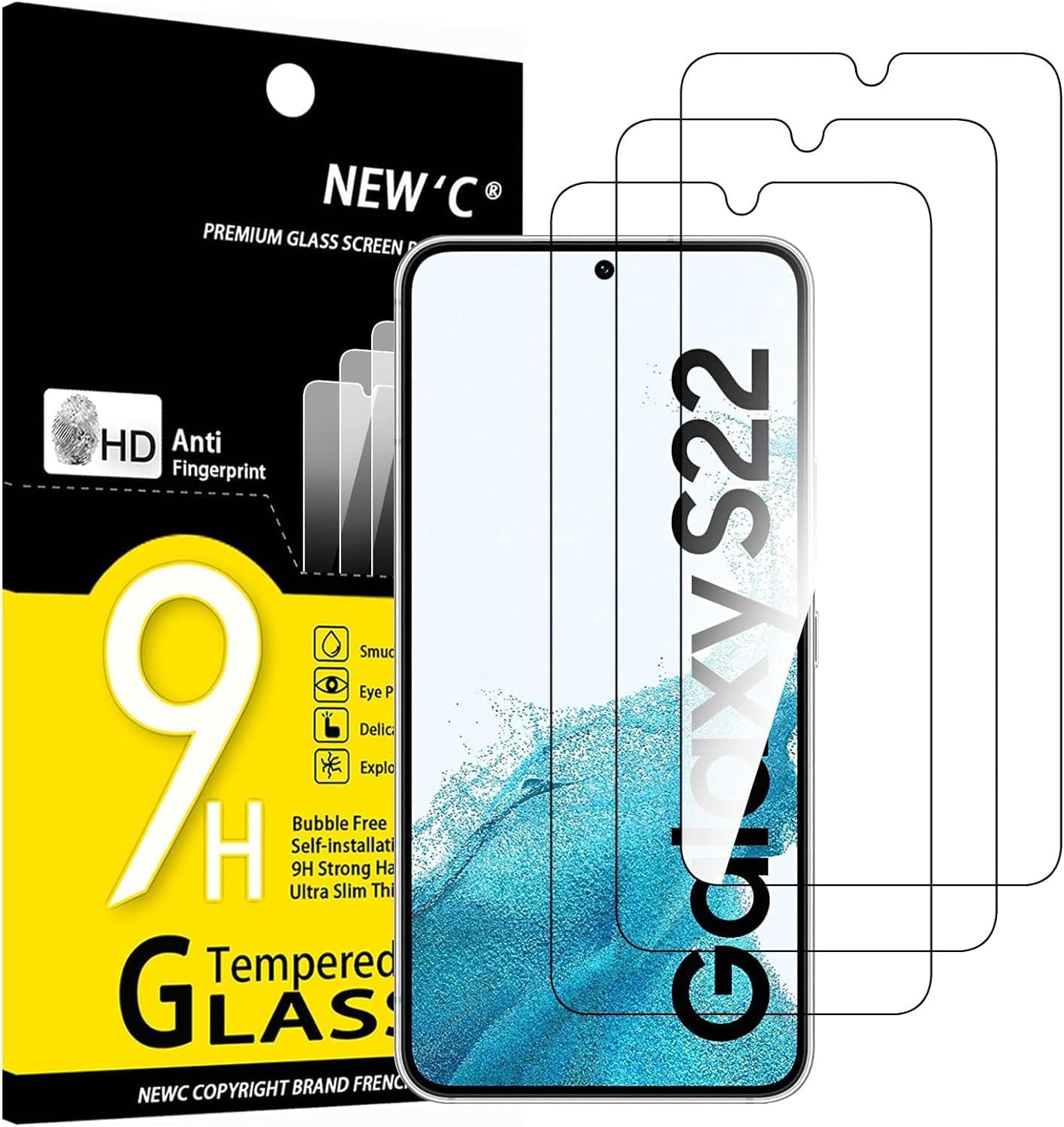 Amazon.com: Outer Glass Screen Replacement for Samsung Galaxy S22 5G SM ...