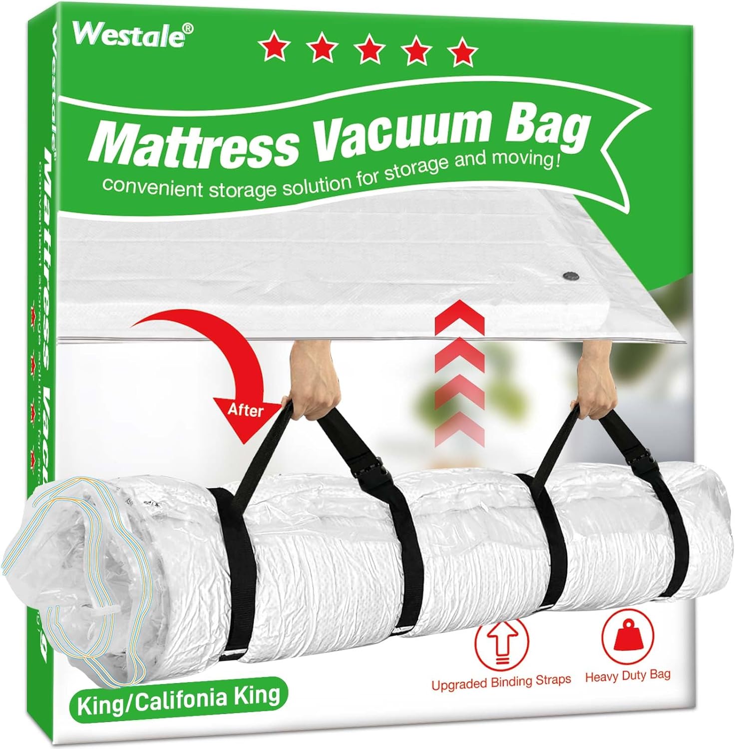 Amazon.com: Westale Mattress Vacuum Bag King/California King New ...