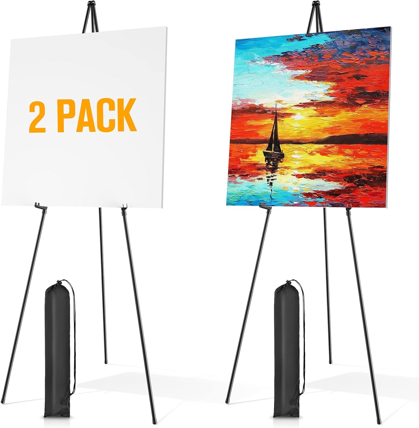 Amazon.com: SunyesYoon Display Black Easel Stands - 63" Artist Instant ...