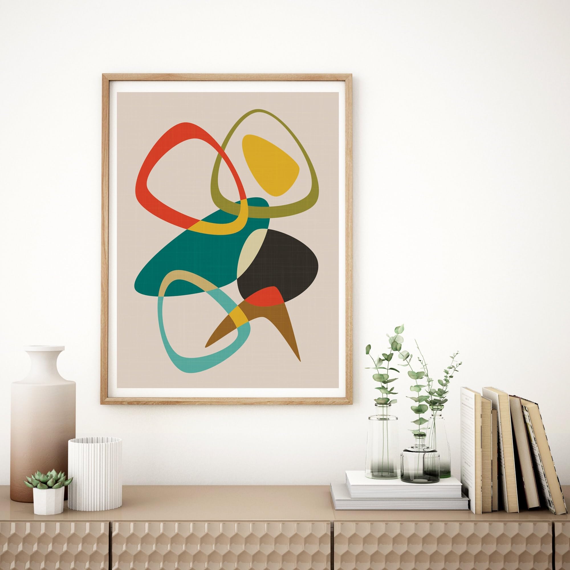 Mid Century Modern Design Poster Mid Century Modern Geometric Pattern,
