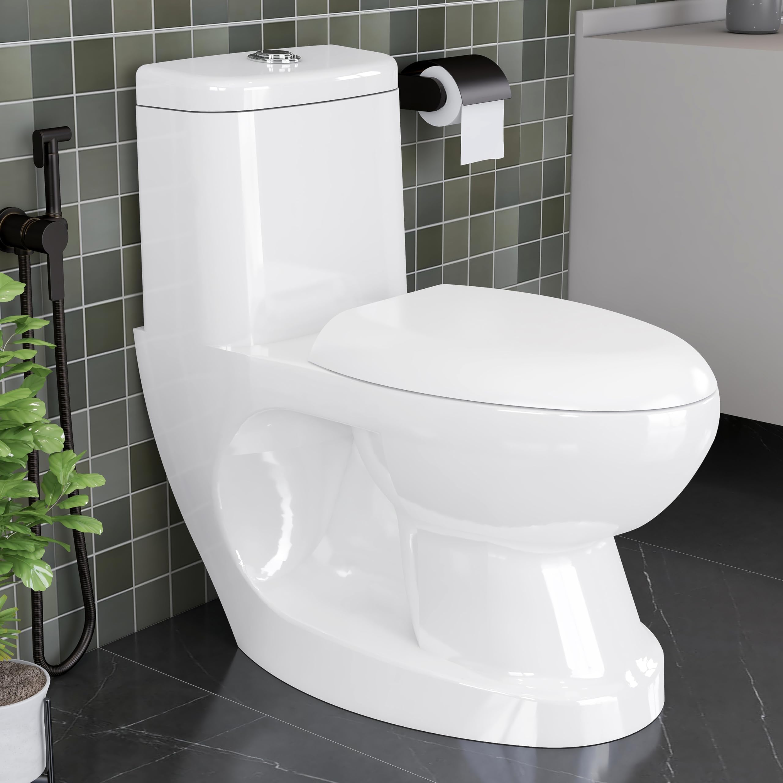 Plantex Commode for Toilet/Ceramic Western Commode/One Piece Commode ...