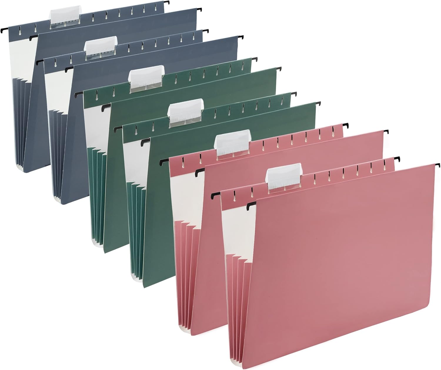 Y YOMA Extra Capacity Hanging File Folders, Expandable Hanging Folders ...