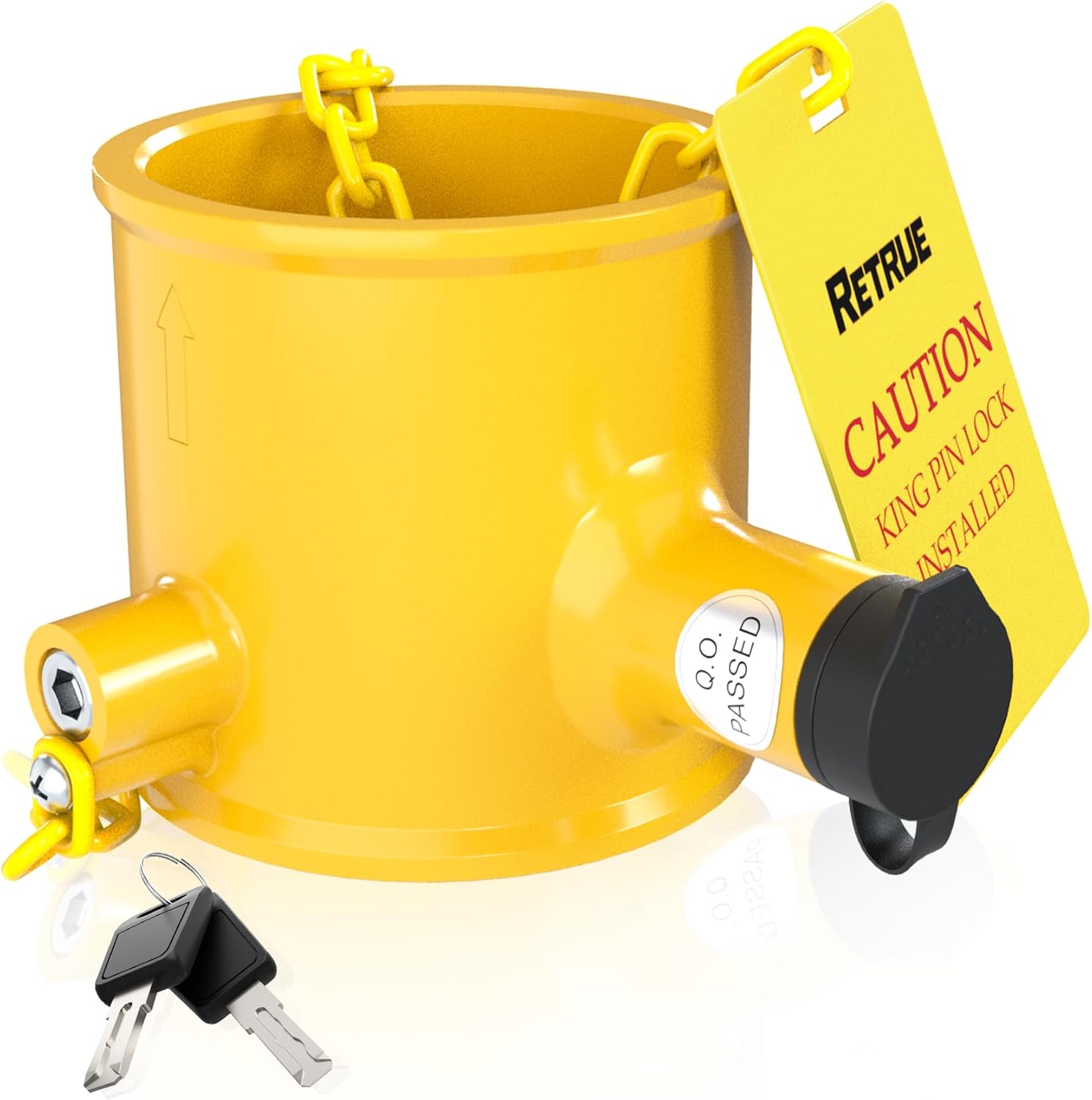 Amazon.com: RETRUE 5th Wheel Lock Heavy Duty Trailer King Pin Lock Anti ...