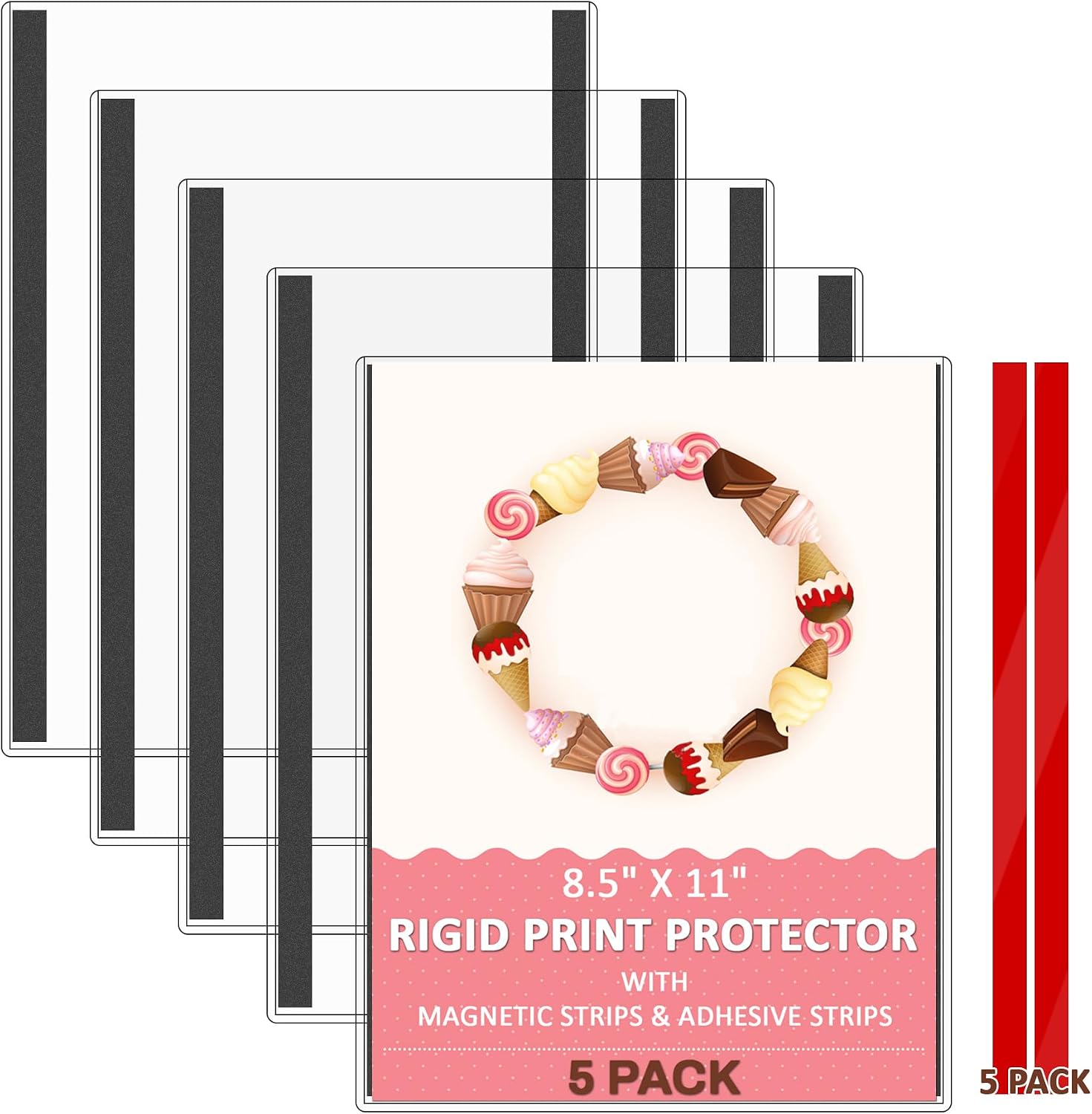 Amazon.com : AKONEGE 5PCS Magnetic Sign Holder 8.5 x 11 Magnetic ...
