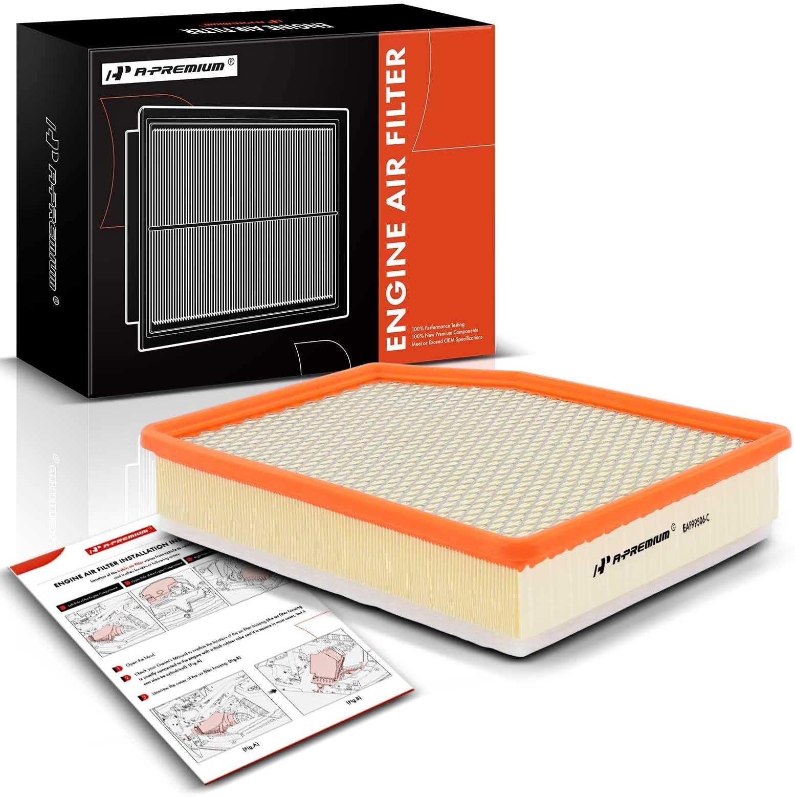 A-Premium Engine Air Filter Compatible with Chevrolet Silverado 1500 ...