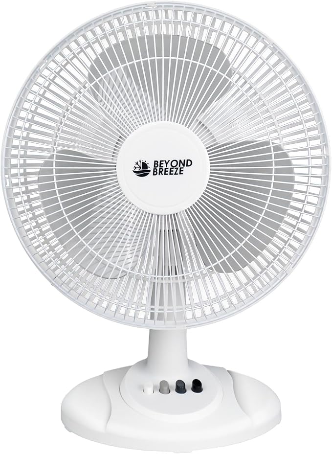 Amazon.com: BEYOND BREEZE Oscillating Table Fan 12-Inch, Quiet 3-Speed ...