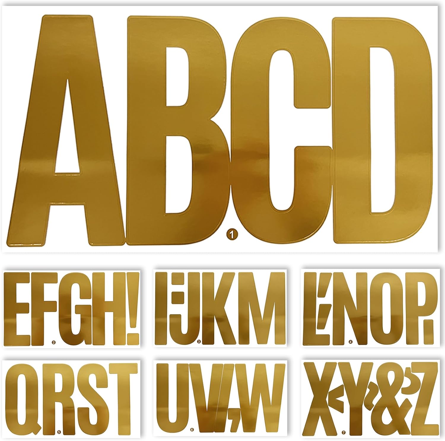 6 Inch Letter Stickers, 38 Pieces Self Adhesive Large Alphabet Symbol ...