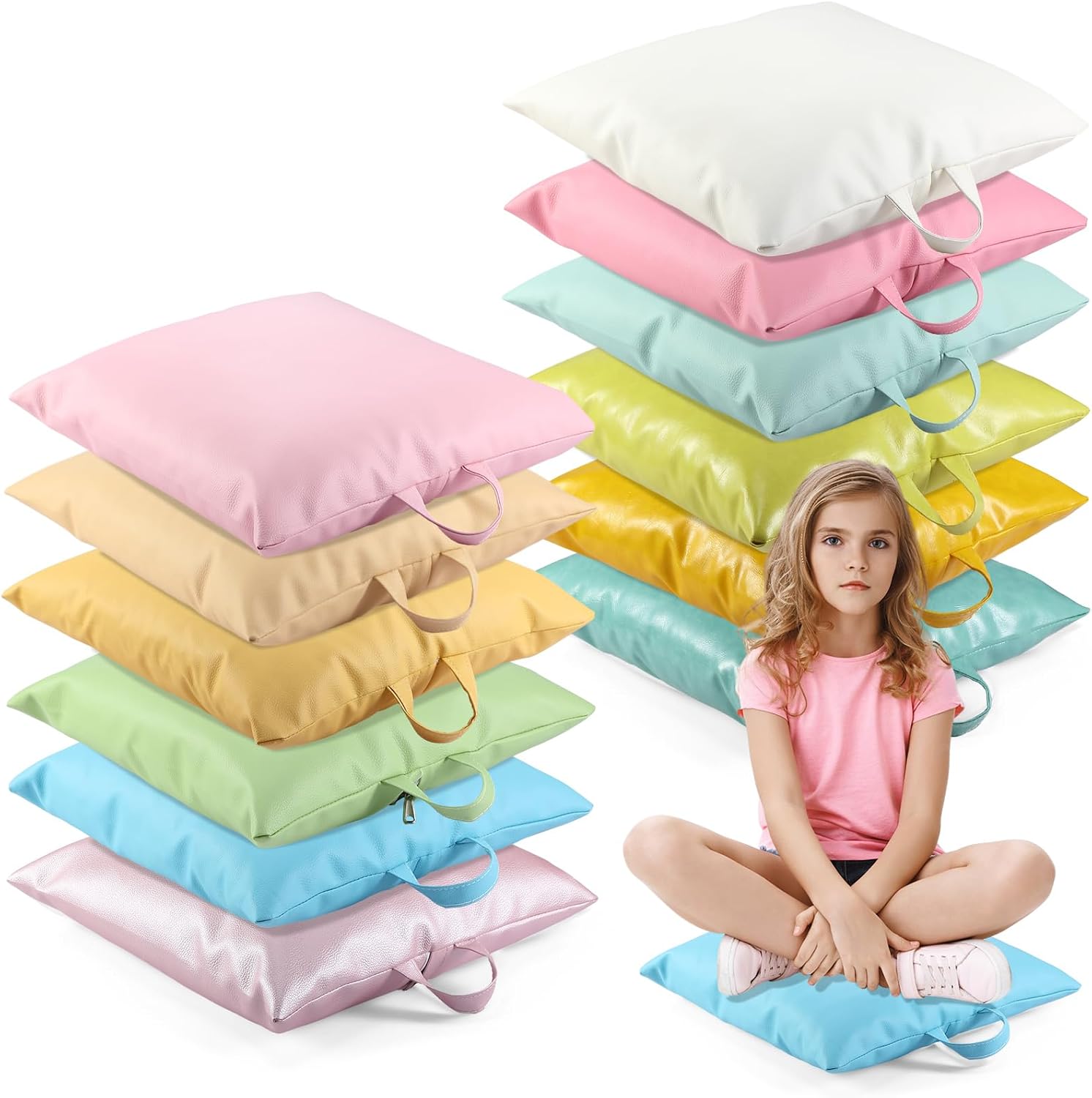 Amazon.com: Barydat 12 Pcs Floor Cushions Classroom Floor Seating ...