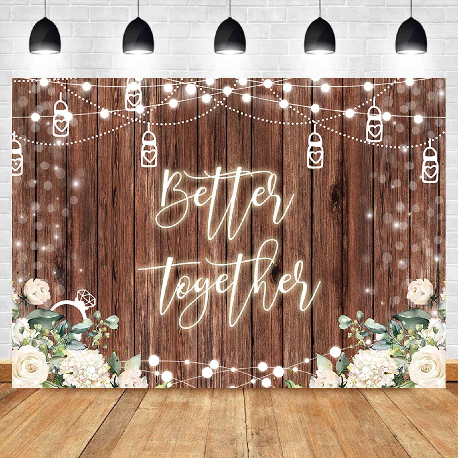 Amazon.com : Sensfun Better Together Backdrop for Bridal Shower Wedding ...