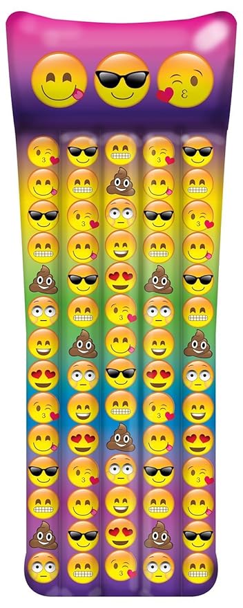 Emoji Inflatable Pool Raft - Inflates To Over 65" Long by Emoji Raft ...