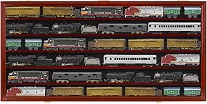 Amazon.com: HO Scale Trains Display Case Wall Cabinet Shelves ...