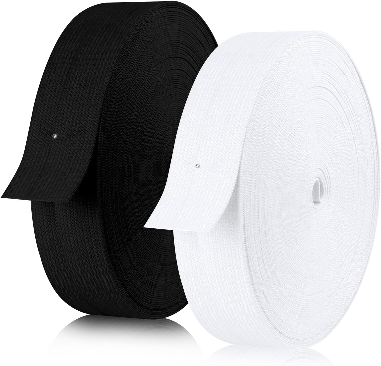 VFANDV Gummizug, 2 Stück Gummiband Breit Nähen 20mm x 12m Schwarz Weiß ...