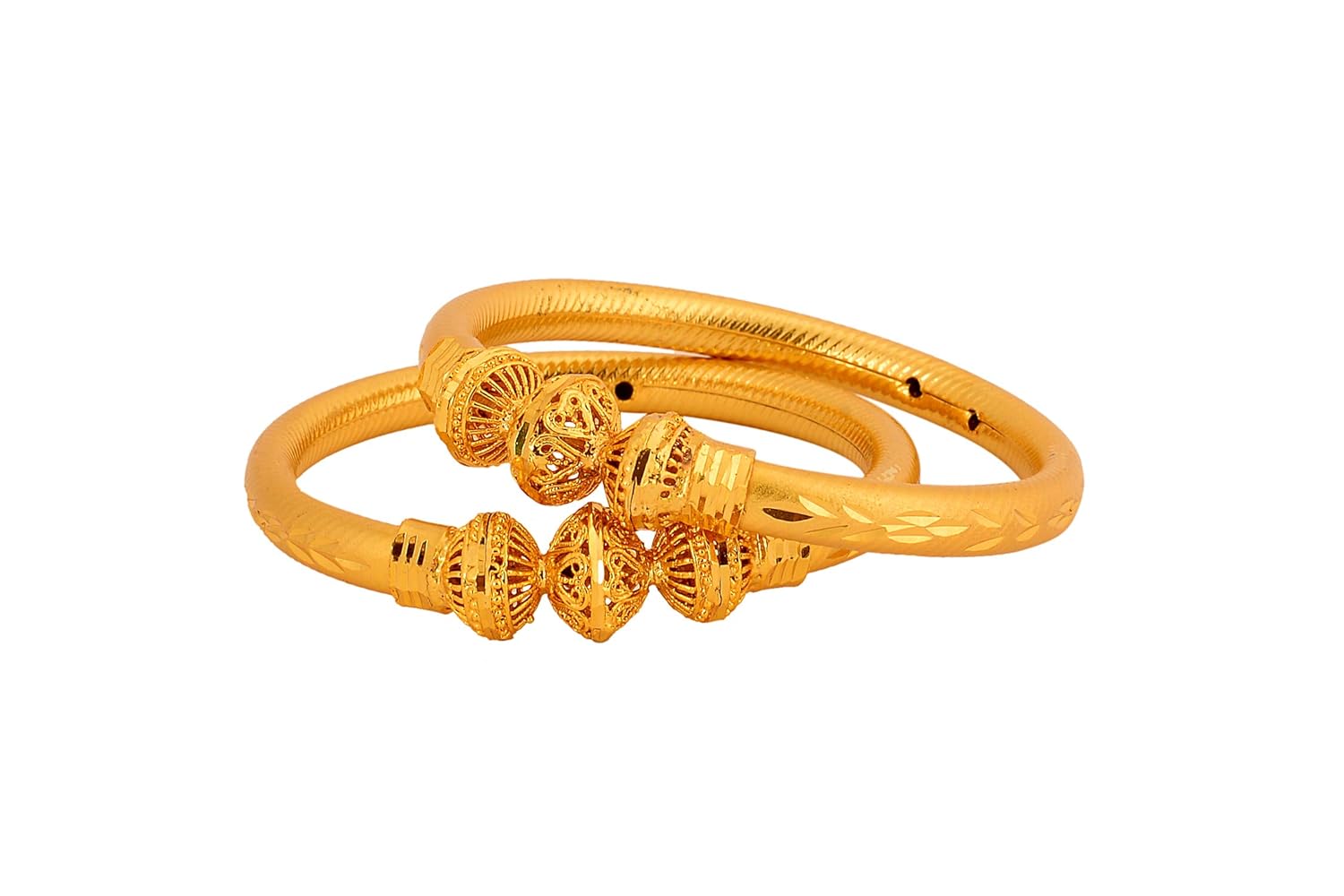 Buy CITY GIRL Traditional Bengali bangles Copper With 24ct Gold plated ...
