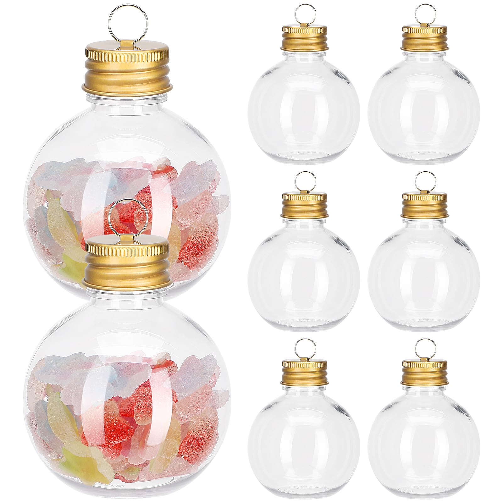 Amazon.com: Juice Bottles Christmas Drink Balls, 10pcs Clear Fillable ...