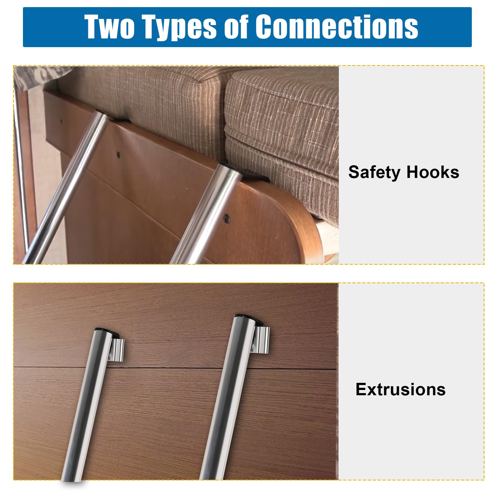 Snapklik.com : OUTPRIZE 57" RV Bunk Ladder, 4 Wide Step Aluminum Camper ...