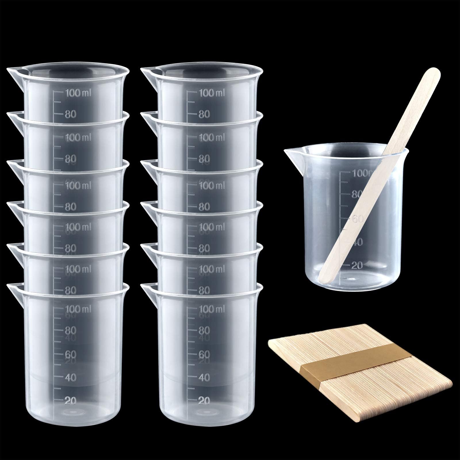 Amazon.com: Coopay 50 Pack 30ml/1oz Plastic Graduated Cups Transparent ...