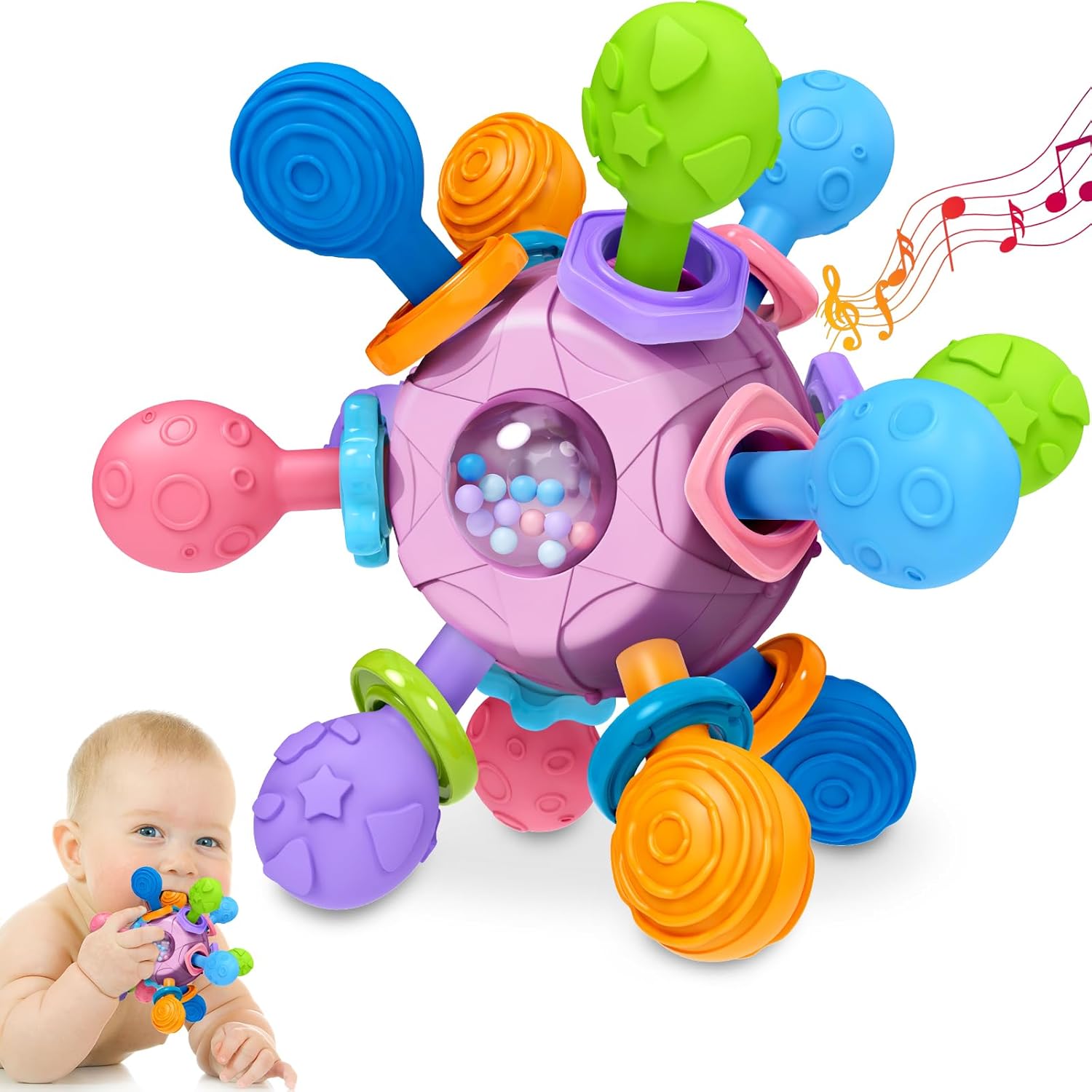 Amazon.com : Baby Teething Toys Teethers for Babies 0-6 Months Infant ...