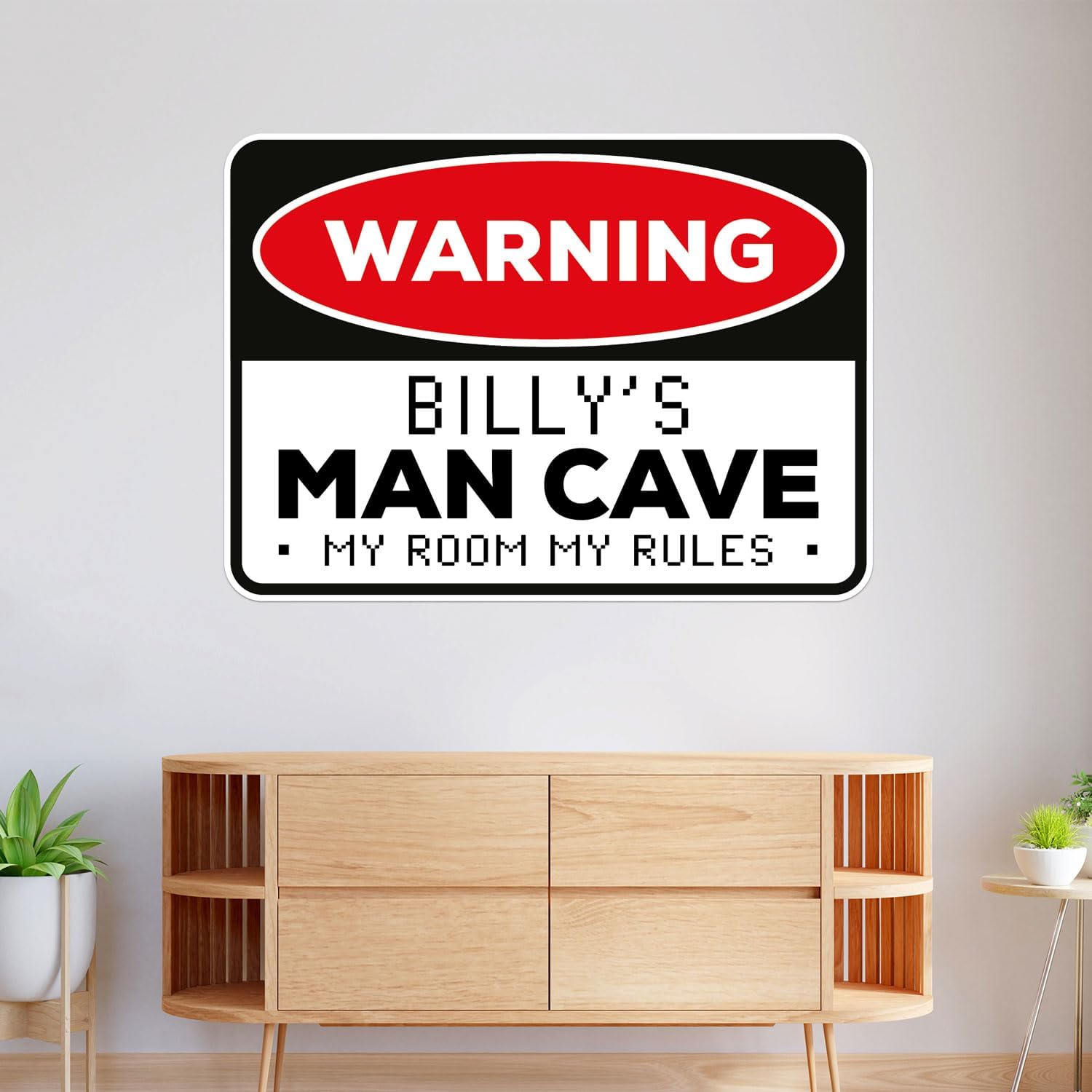 Amazon.com: Billy's Man Cave Wall Sticker Decor for Men's Room - Art ...