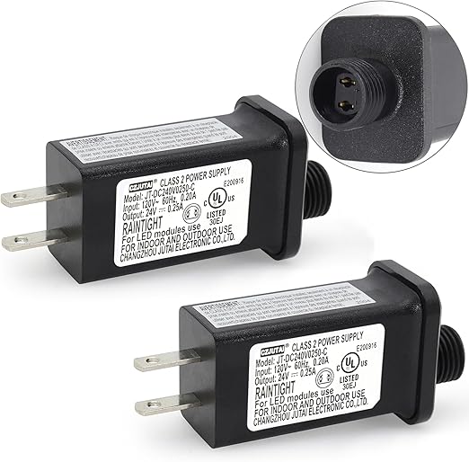 Amazon.com: Pack of 2 24V 0.25A 6W Replacement LED Transformer for ...
