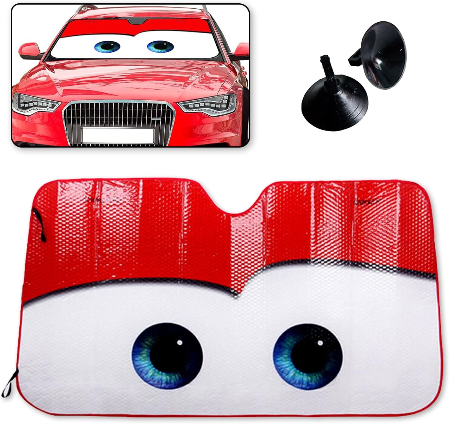 Divertidos Ojos Coche Parasol para Coche,parasol para auto con diseño ...