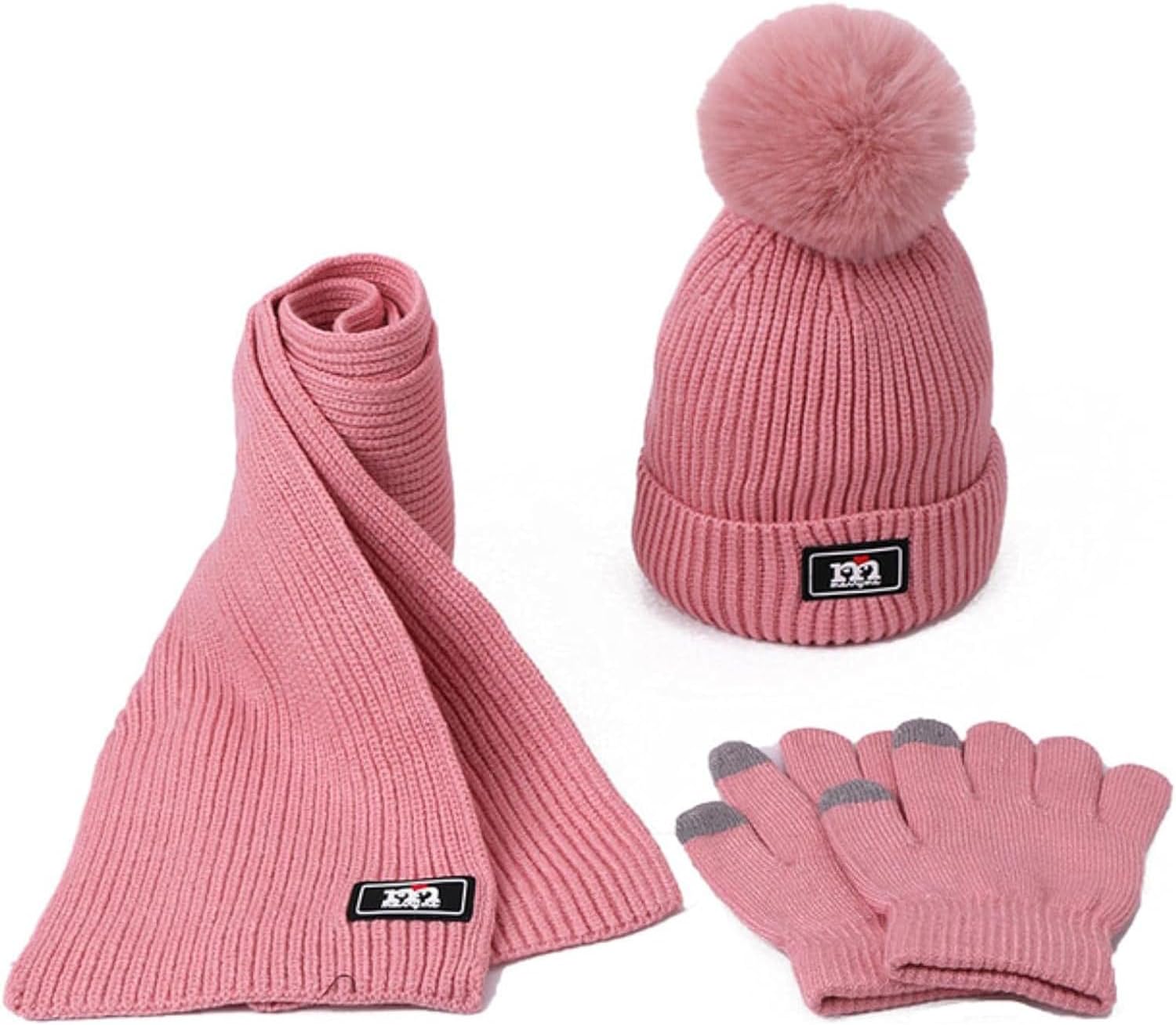 VKWE Girls Hat Scarf and Gloves Set Hat Scarf And Gloves Set Kids for 2 ...