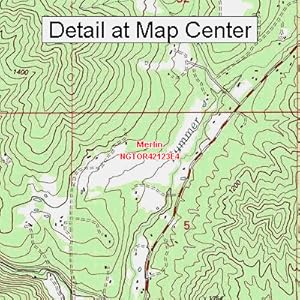 Amazon.com : USGS Topographic Quadrangle Map - Merlin, Oregon (Folded ...