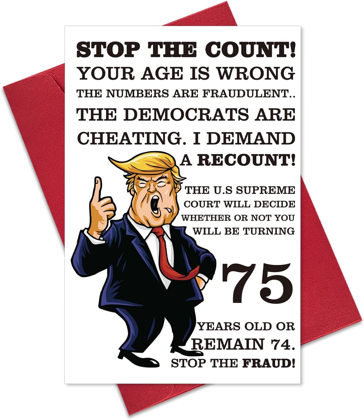 Amazon.com : Ogeby Funny 75th Birthday Card, Hilarious 75 Years Old ...