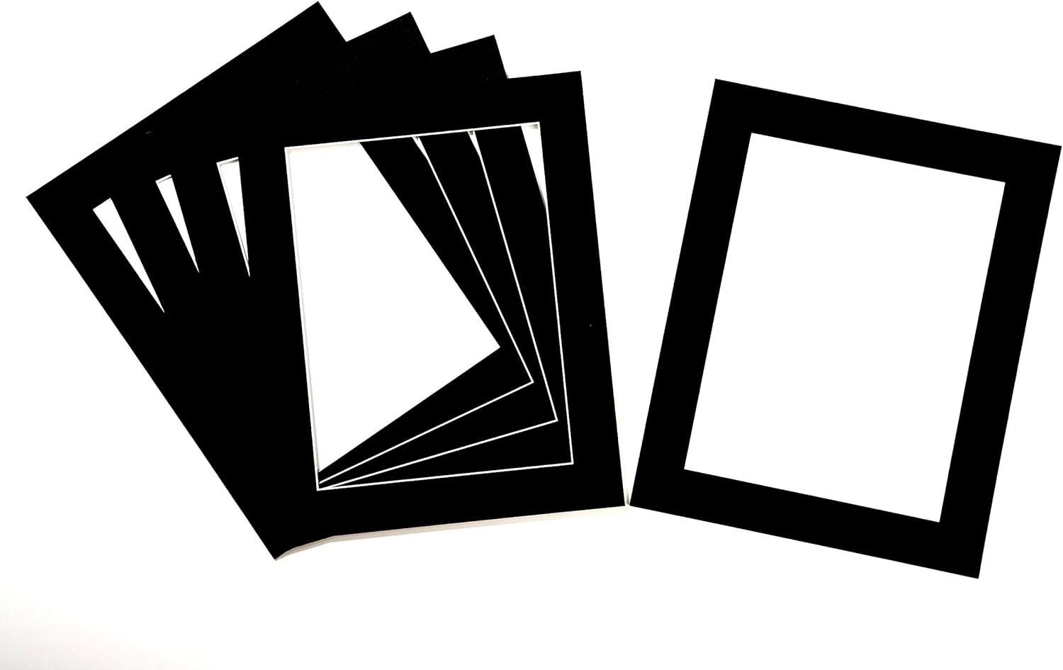 Colourmount Pack of 5 Black Picture/Photo Mounts (8x6 to fit 6x4, Black ...