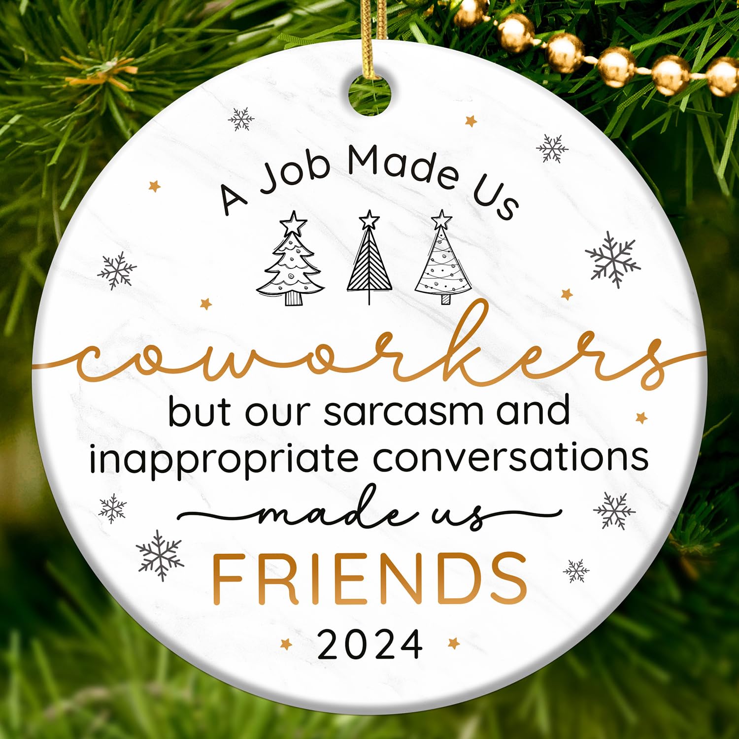 Amazon.com: HEXMOZ Christmas Coworkers Gifts 2024 - Christmas Ornaments ...