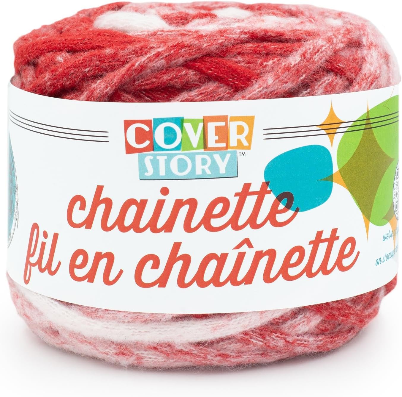 Amazon.com: Lion Brand Yarn Cover Story Chainette, Blanket Yarn, Red, 1 ...