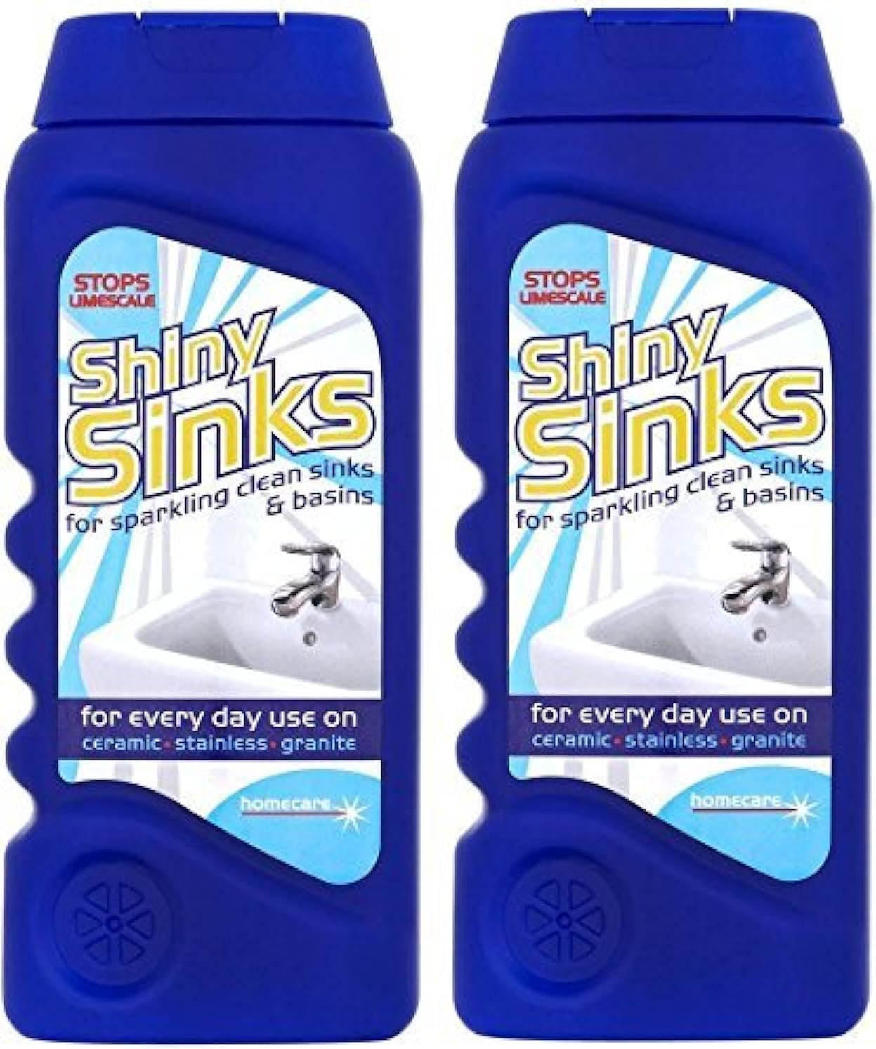 2 x Shiny Sinks Cleaner for Ceramic Stainless Granite Sinks & Basins ...