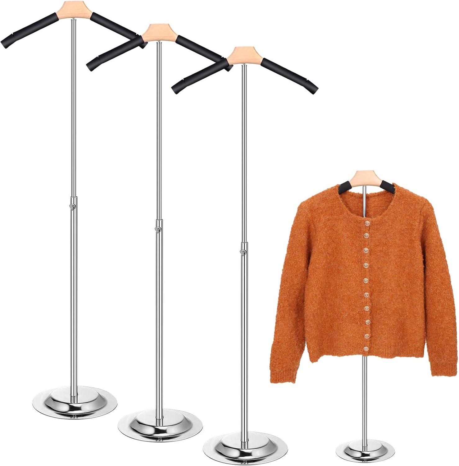 Amazon.com: Cenryusa 3PCS Adult Adjustable T-Shirt Display Stand ...