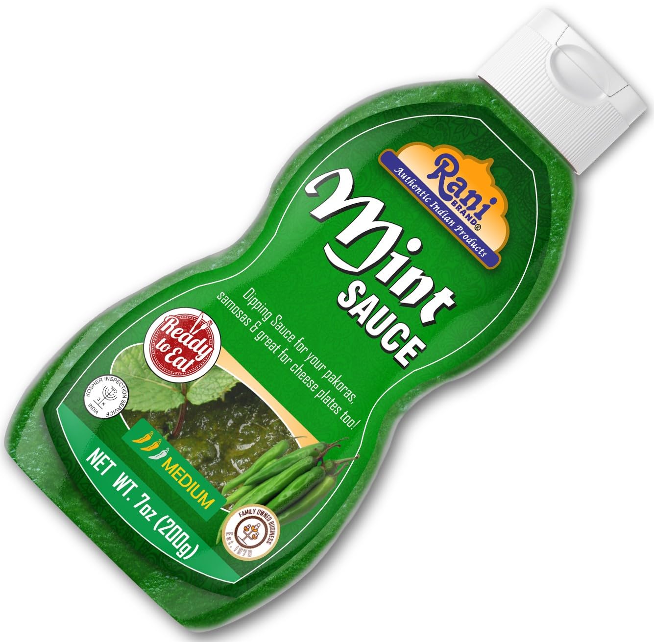Salsa de menta Rani (Savory Dipping Sauce) 7 oz (200 g), lista para ...
