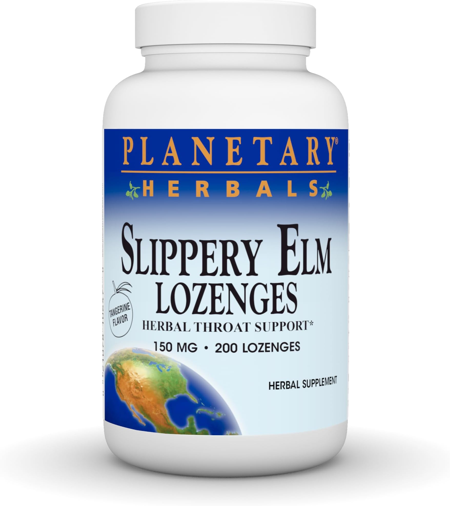 Amazon.com: PLANETARY HERBALS Slippery Elm Lozenges, Tangerine, 200 ...