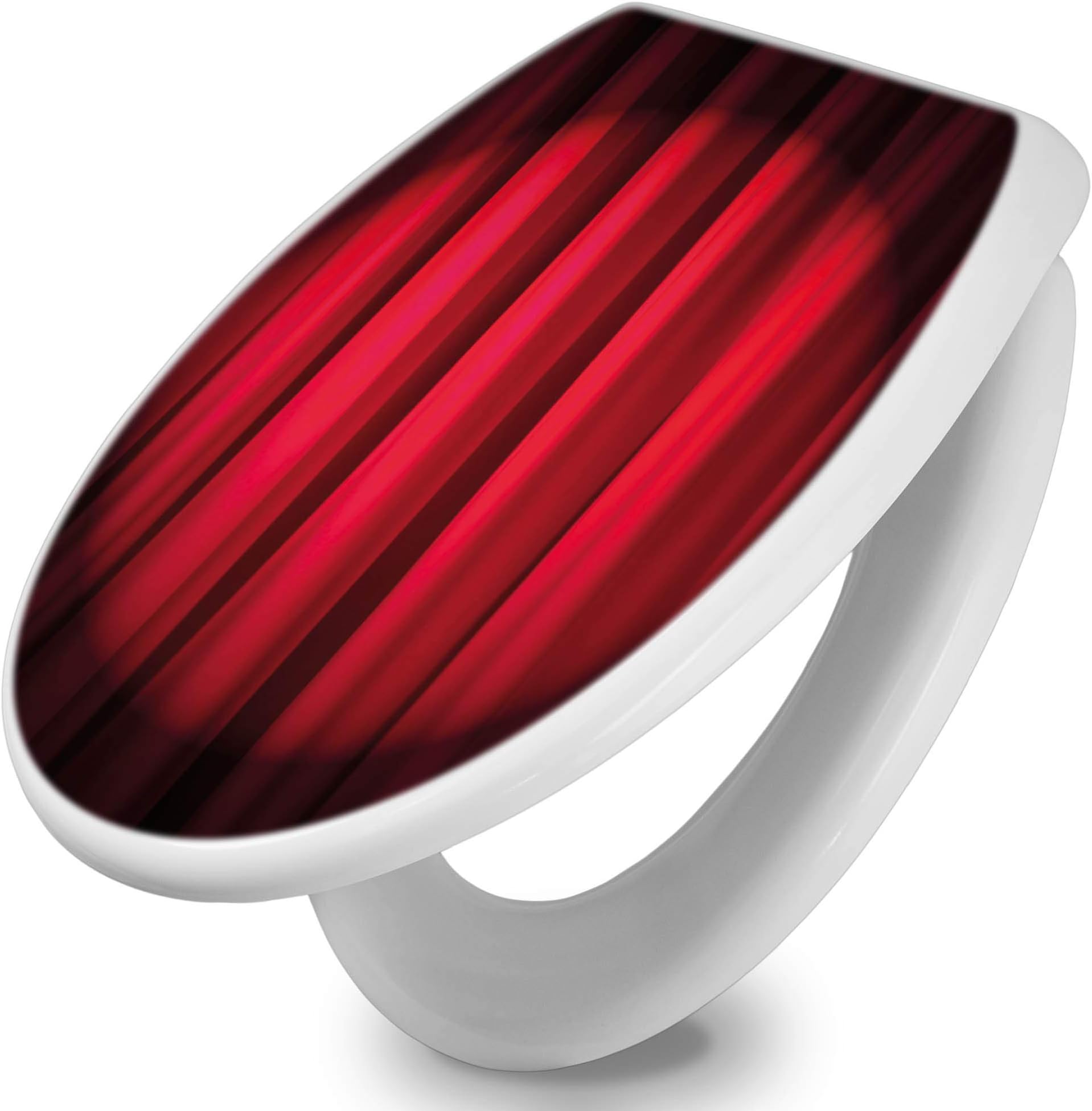 SITZPLATZ® WC-Sitz Venezia in Rot, mit Metallscharnieren und robustem ...