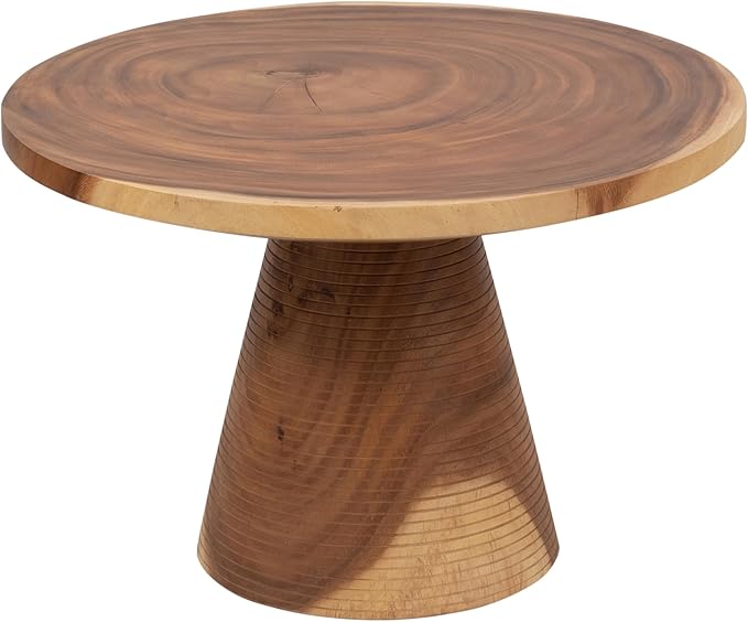Amazon.com: Sagebrook Home Suar Wood Coffee Table - Rustic Round Accent Table for Living Room ...