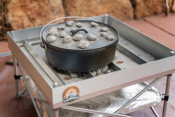 Amazon.com : Fireside Outdoor Dutch Oven Fire Table Bundle(Pop Up Fire ...