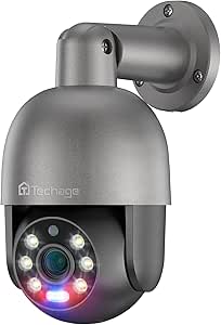 Amazon.com : Techage 4MP PoE Security Camera, 24/7 Recording Pan-Tilt 360° View CCTV Camera ...
