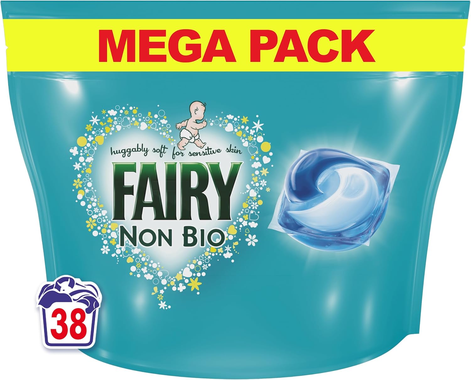 Fairy Non Bio PODS® Washing Liquid Capsules, For Sensitive Skin, 38 ...