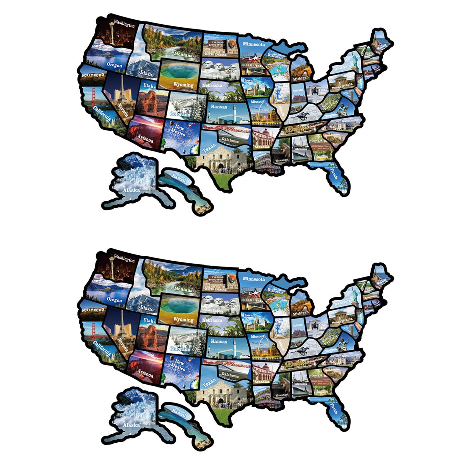 Amazon.com - RV Map of States Visited: 2PCS RV State Sticker Travel Map ...