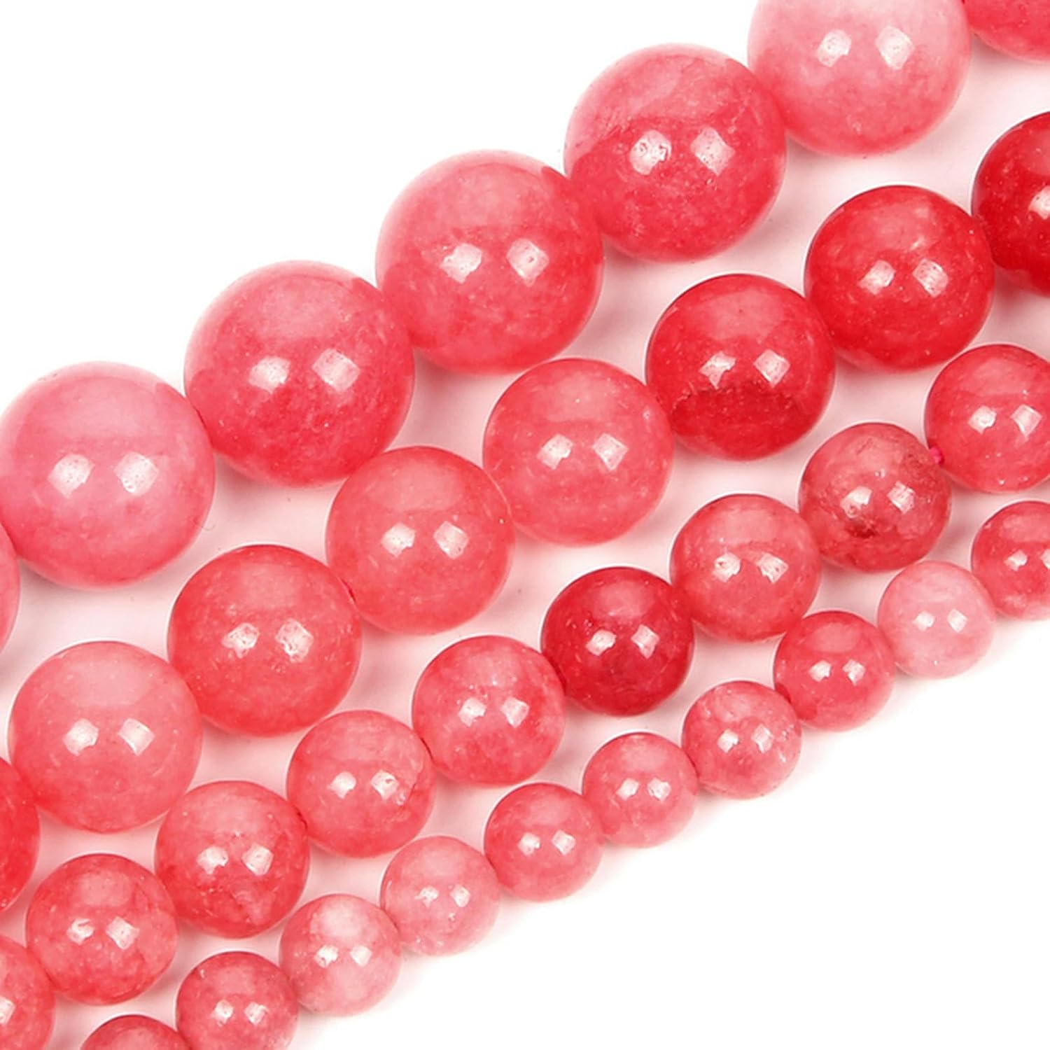 Perles de pierre naturelle Rose Red Stripe Agates Tourmaline Oeil de ...