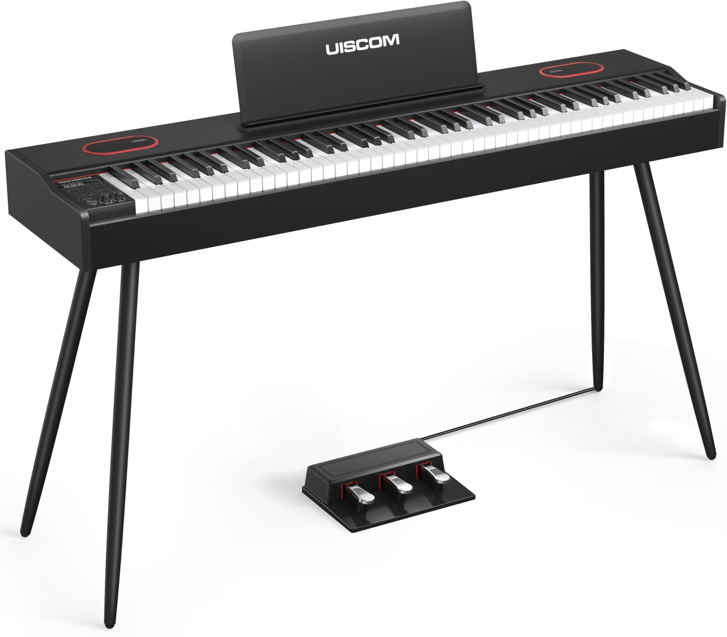 Amazon.com: UISCOM Digital Piano Keyboard,88 Key Weighted Keyboard Full ...